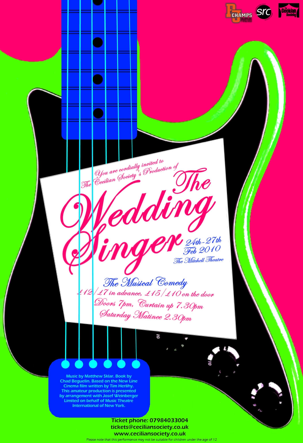 Wedding Singer Tickets! – The Cecilian Society